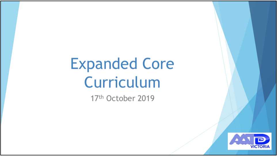 Expanded Core Curriculum – AATD Victoria